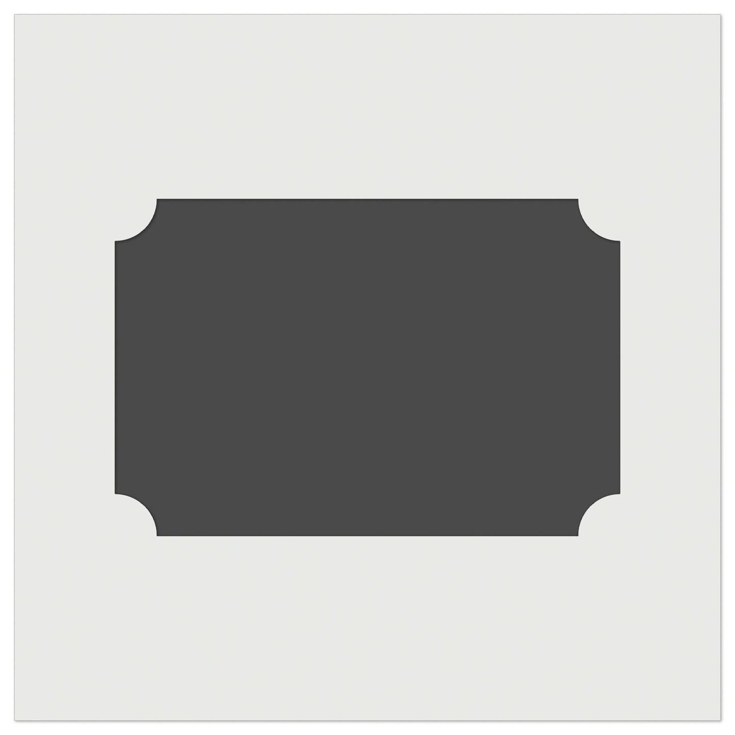 Rectangle Clipped Corners Solid Wall Cookie DIY Craft Reusable Stencil ...