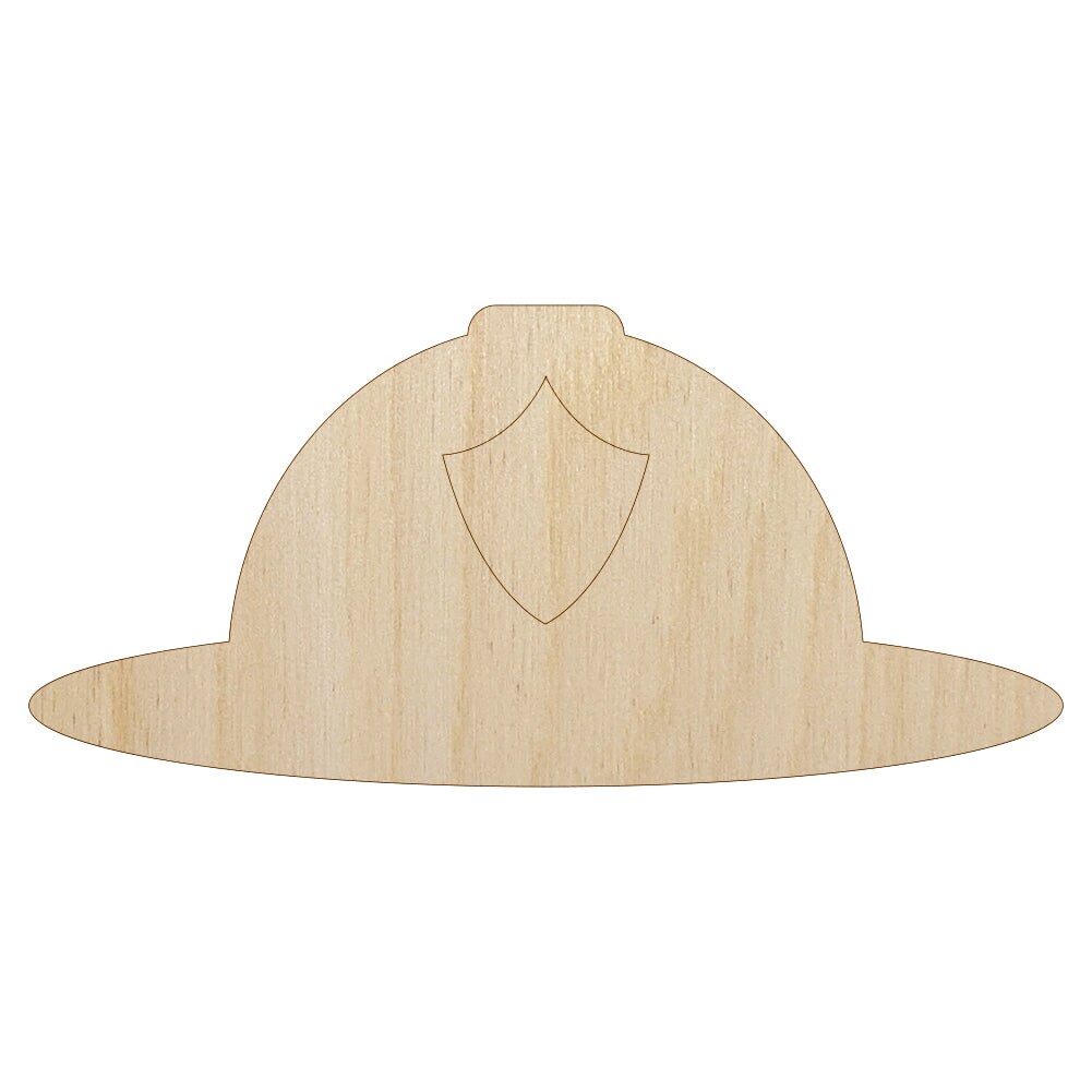 Fire Helmet Fireman Firefighter Unfinished Wood Shape Piece Cutout for ...
