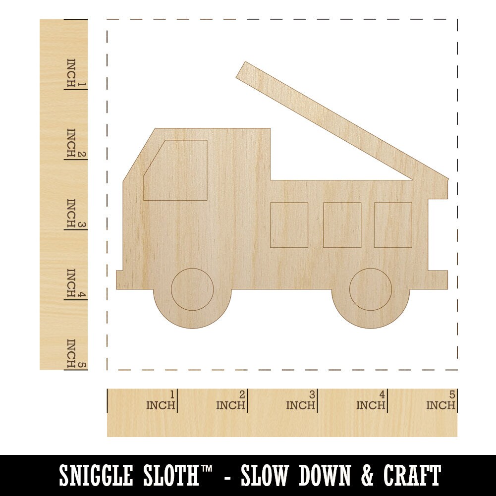 Fire Truck Engine Fireman Firefighter Symbol Unfinished Wood Shape ...