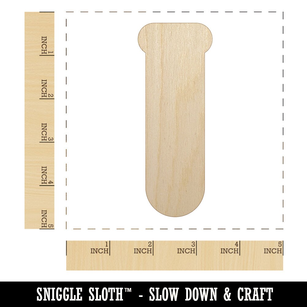 Science Glassware Test Tube Solid Unfinished Wood Shape Piece Cutout ...