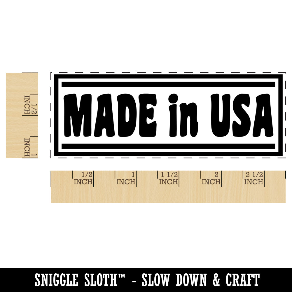Made in USA with Border Self-Inking Rubber Stamp Ink Stamper for ...