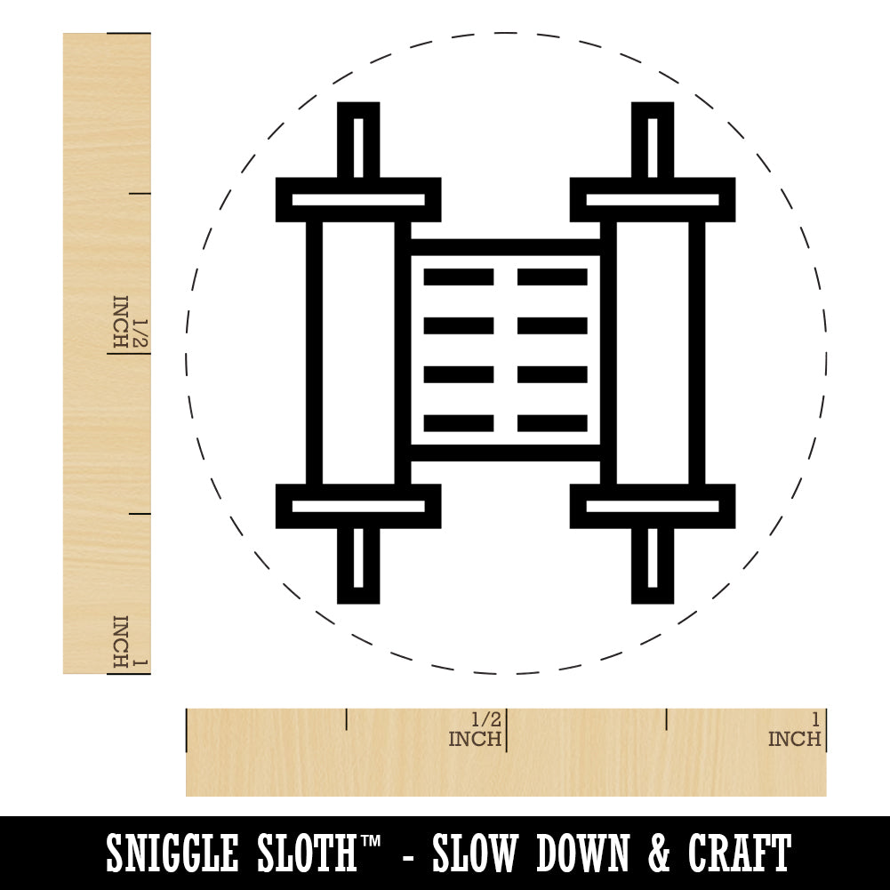 Torah Scroll Jewish Symbol Israel Self-Inking Rubber Stamp for Stamping ...
