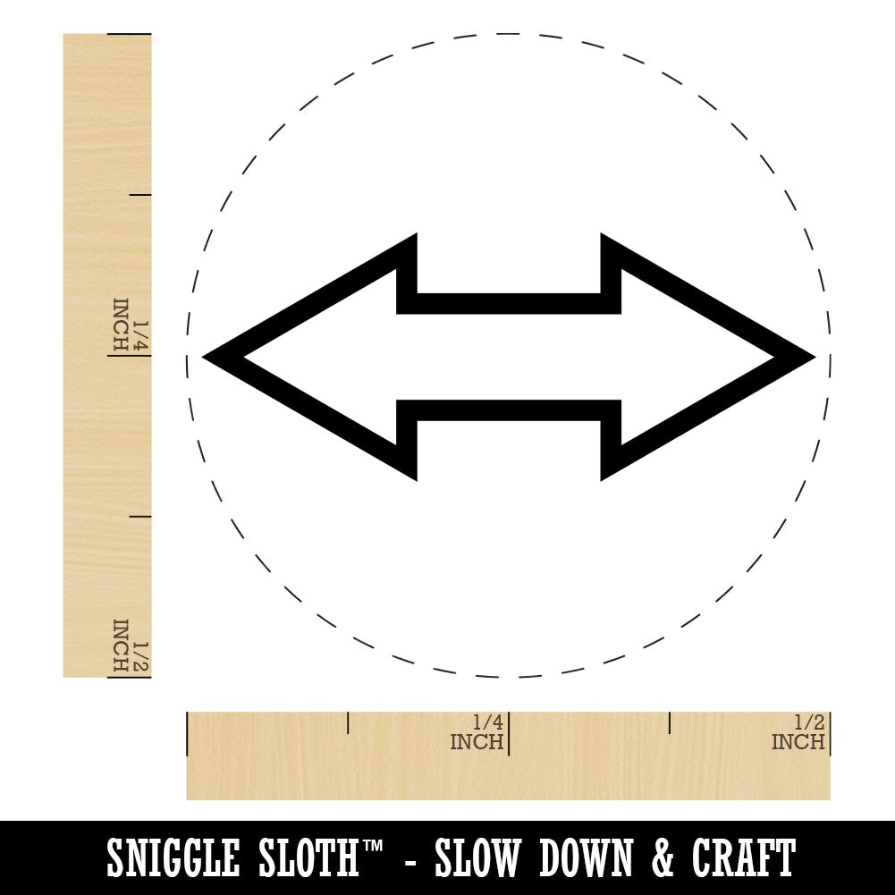 Double Arrow Symbol Outline Self-Inking Rubber Stamp for Stamping ...