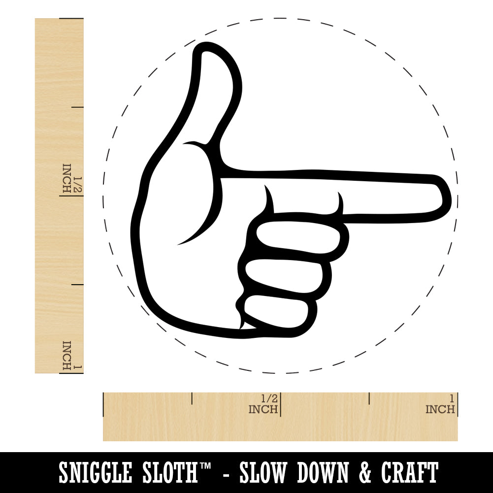 Finger Gun Hand Pointing Self-Inking Rubber Stamp for Stamping Crafting ...