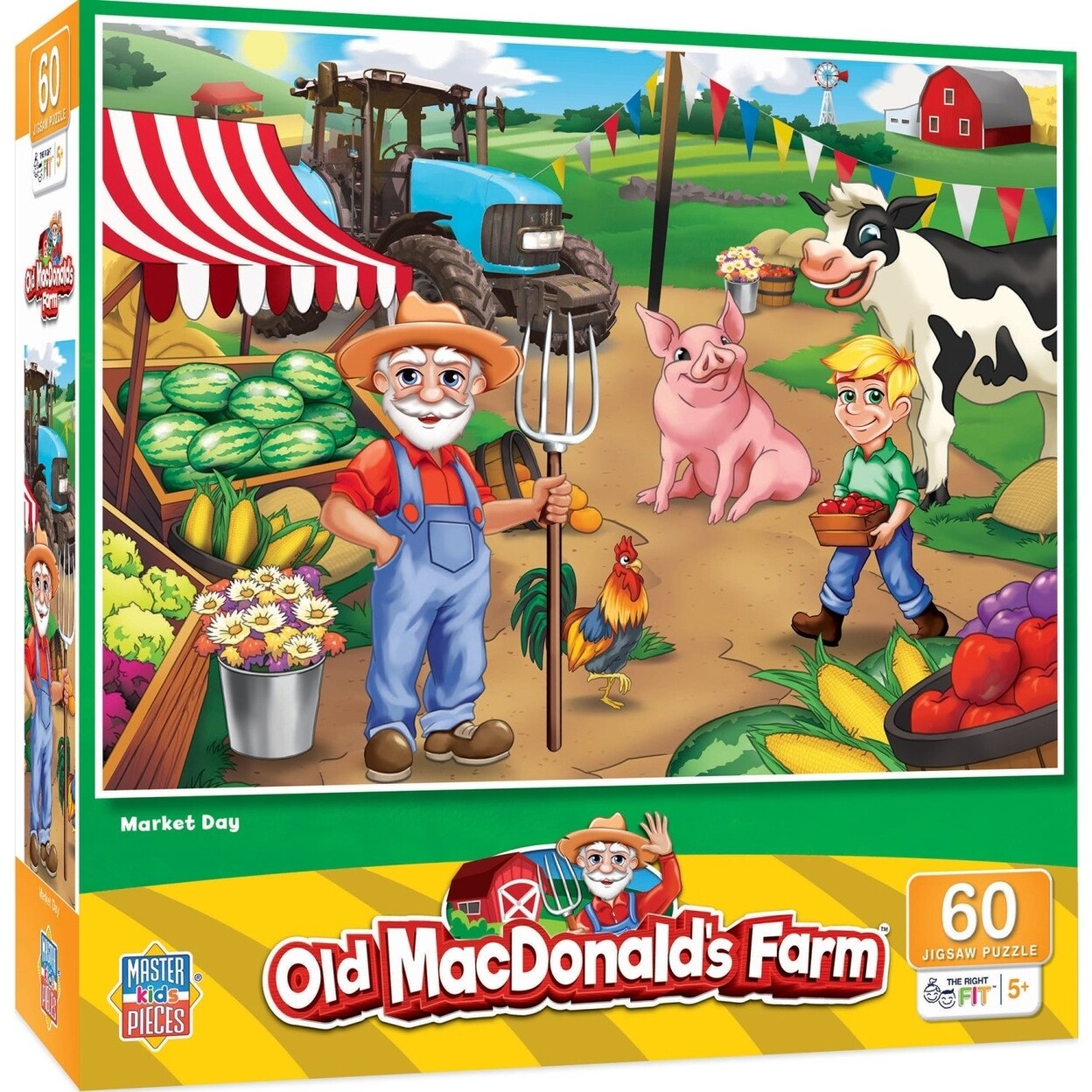 MasterPieces Old MacDonalds Farm - Market Day 60 Piece Jigsaw Puzzle ...