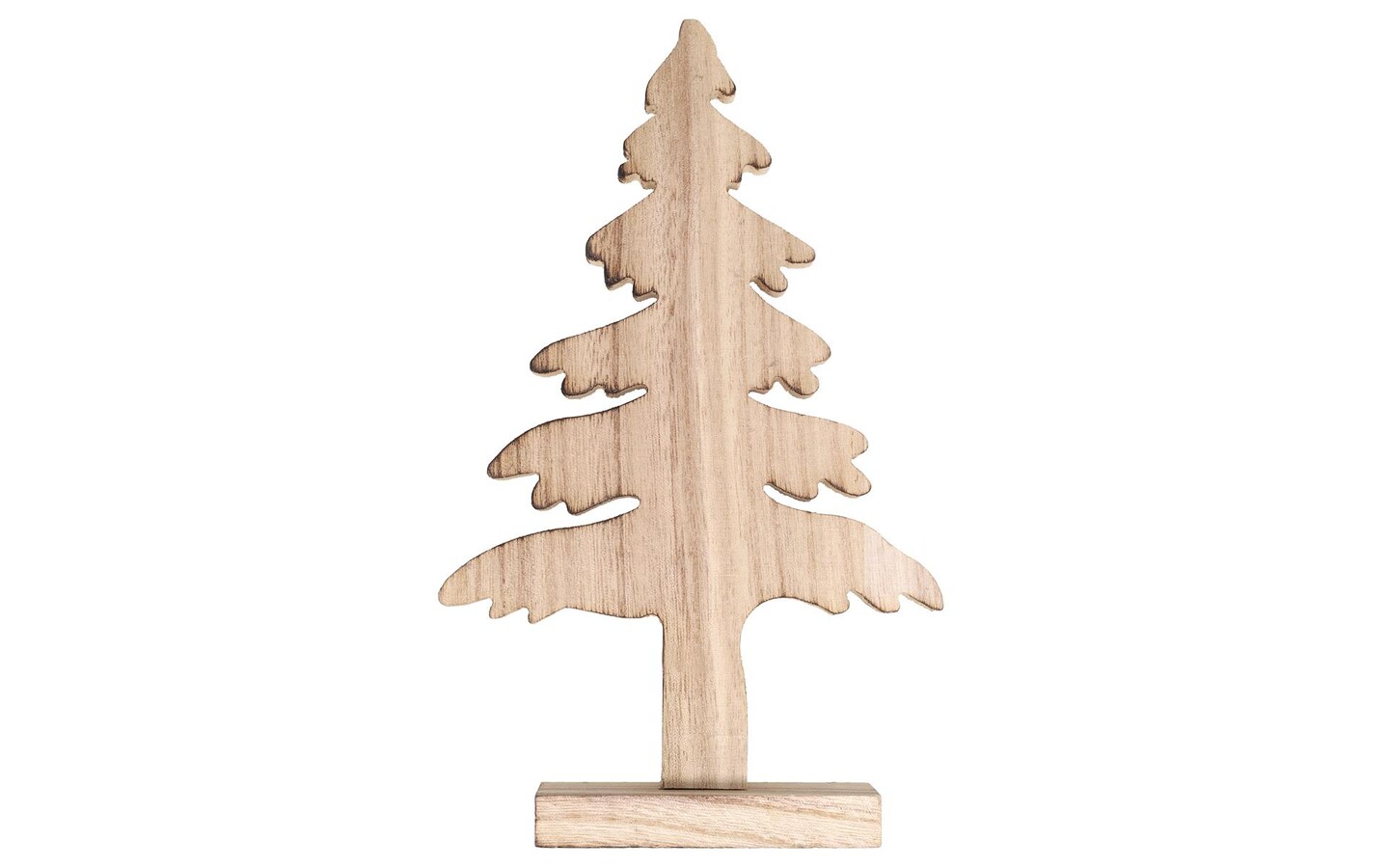 Sierra Pacific Crafts Wood Tree On Stand Small, Flame Burnt, 6"x 10.5"x ...