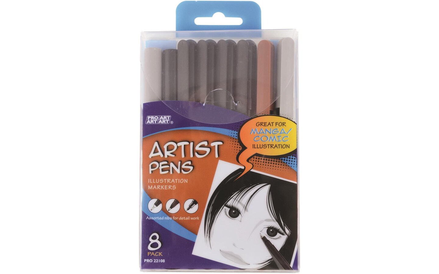 Pro Art Artist Pen Illustraton Marker Set 8pc | Michaels