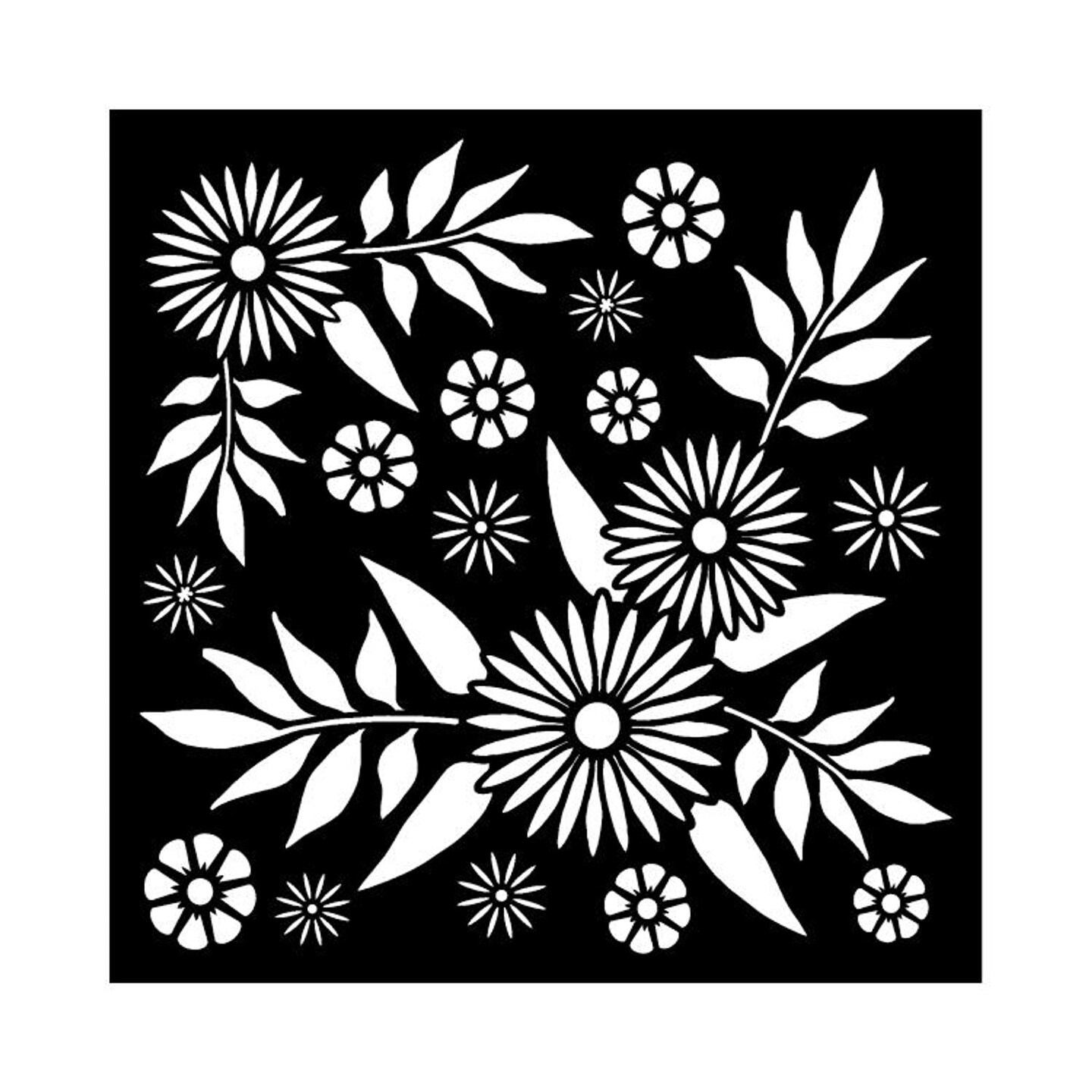 Creative Expressions That Special Touch 6 x 6 Mask Decadent Daisies ...