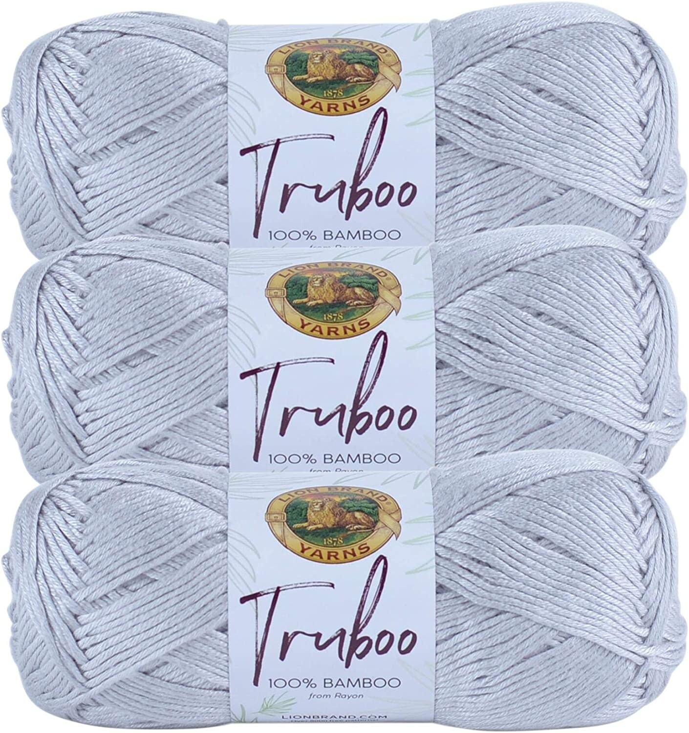 (Pack of 3) Lion Brand Truboo Yarn-Silver | Michaels