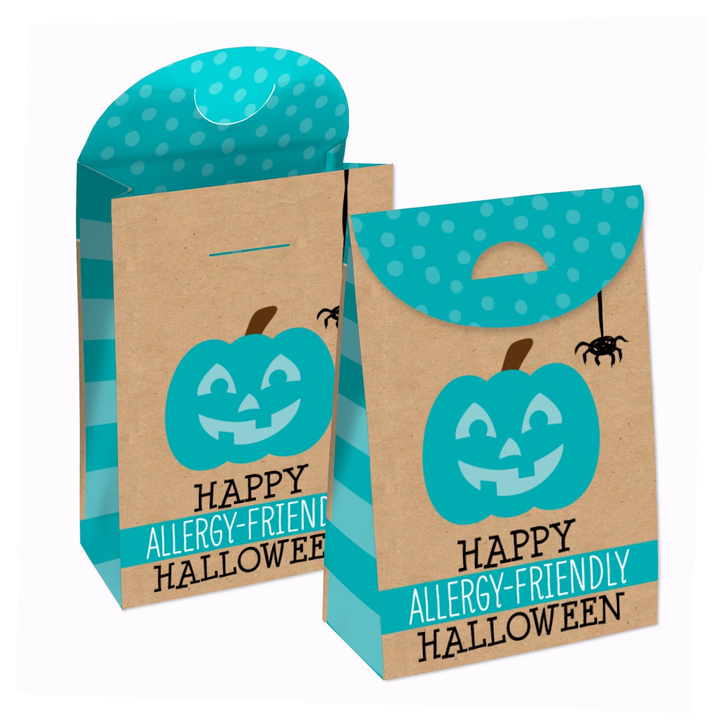 Big Dot of Happiness Teal Pumpkin - Halloween Allergy Friendly Trick or ...