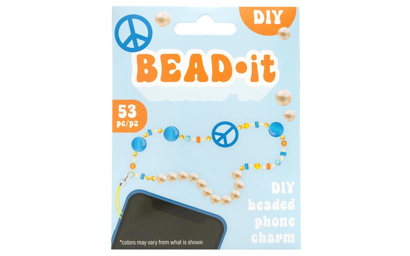 AMC Bead It Phone Charm Peace Sign | Michaels