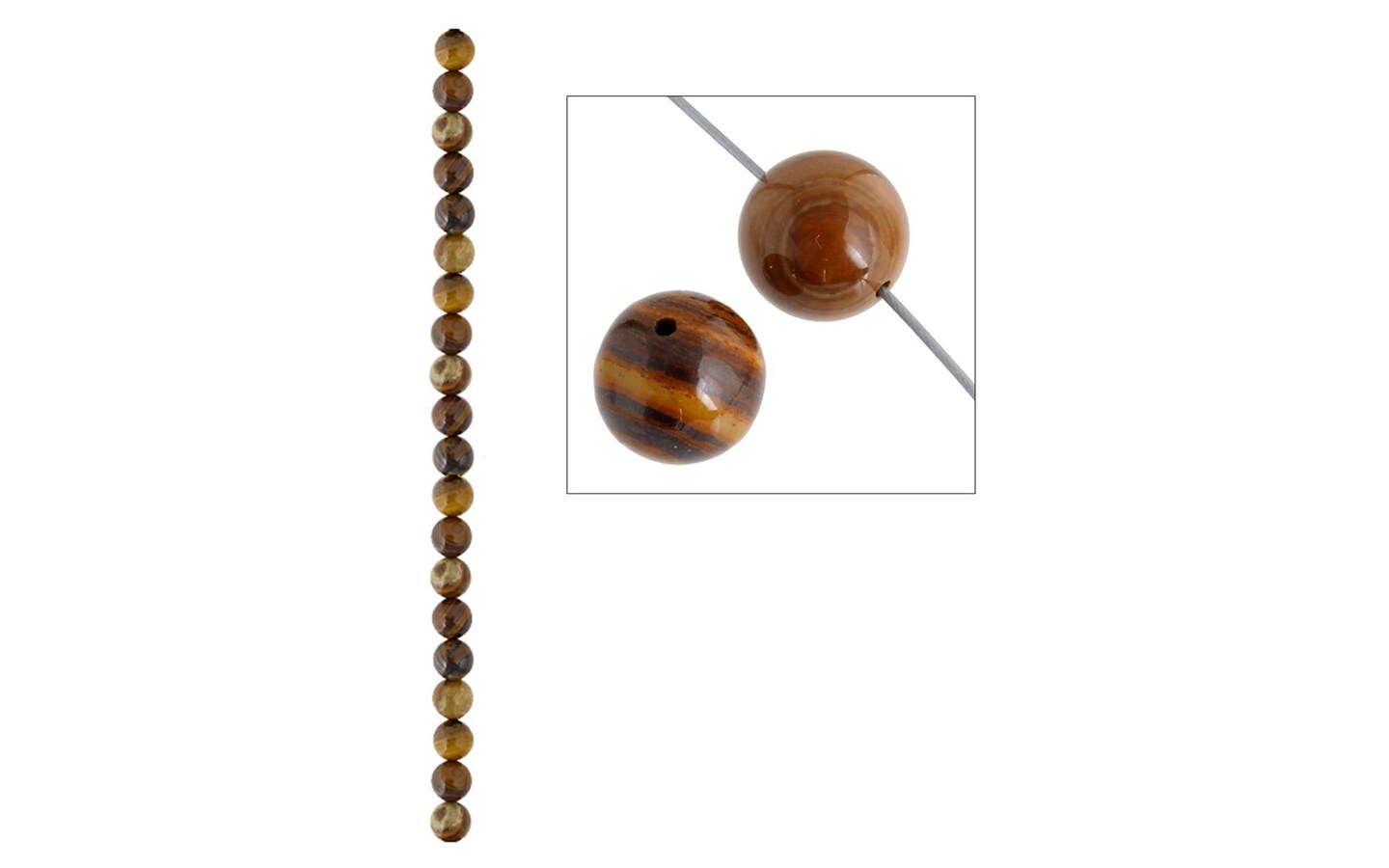 John Bead SP 8" Iron Zebra Jasper 6mm Round | Michaels