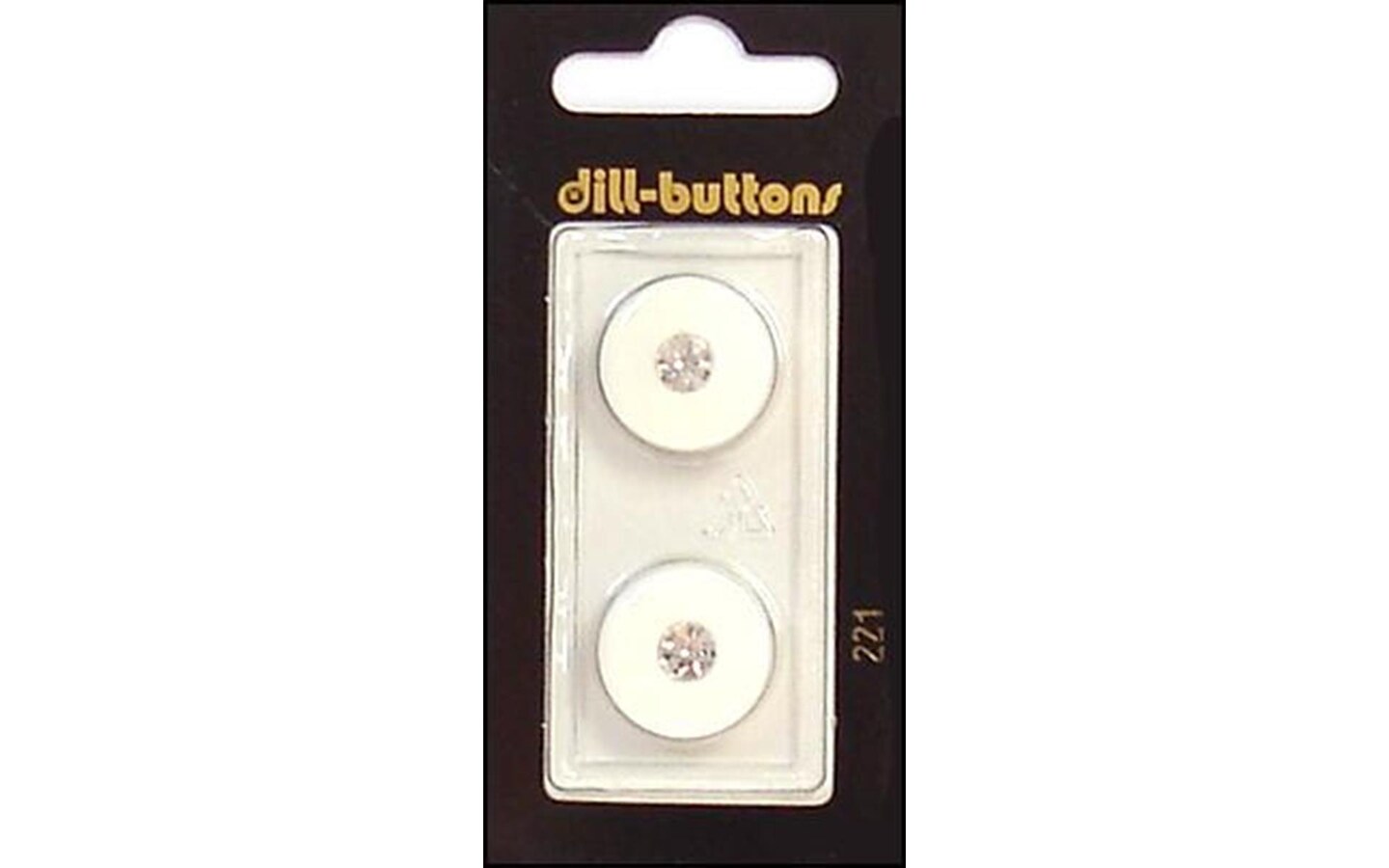 Dill Buttons 18mm 2pc Shank Rhinestone Wht | Michaels
