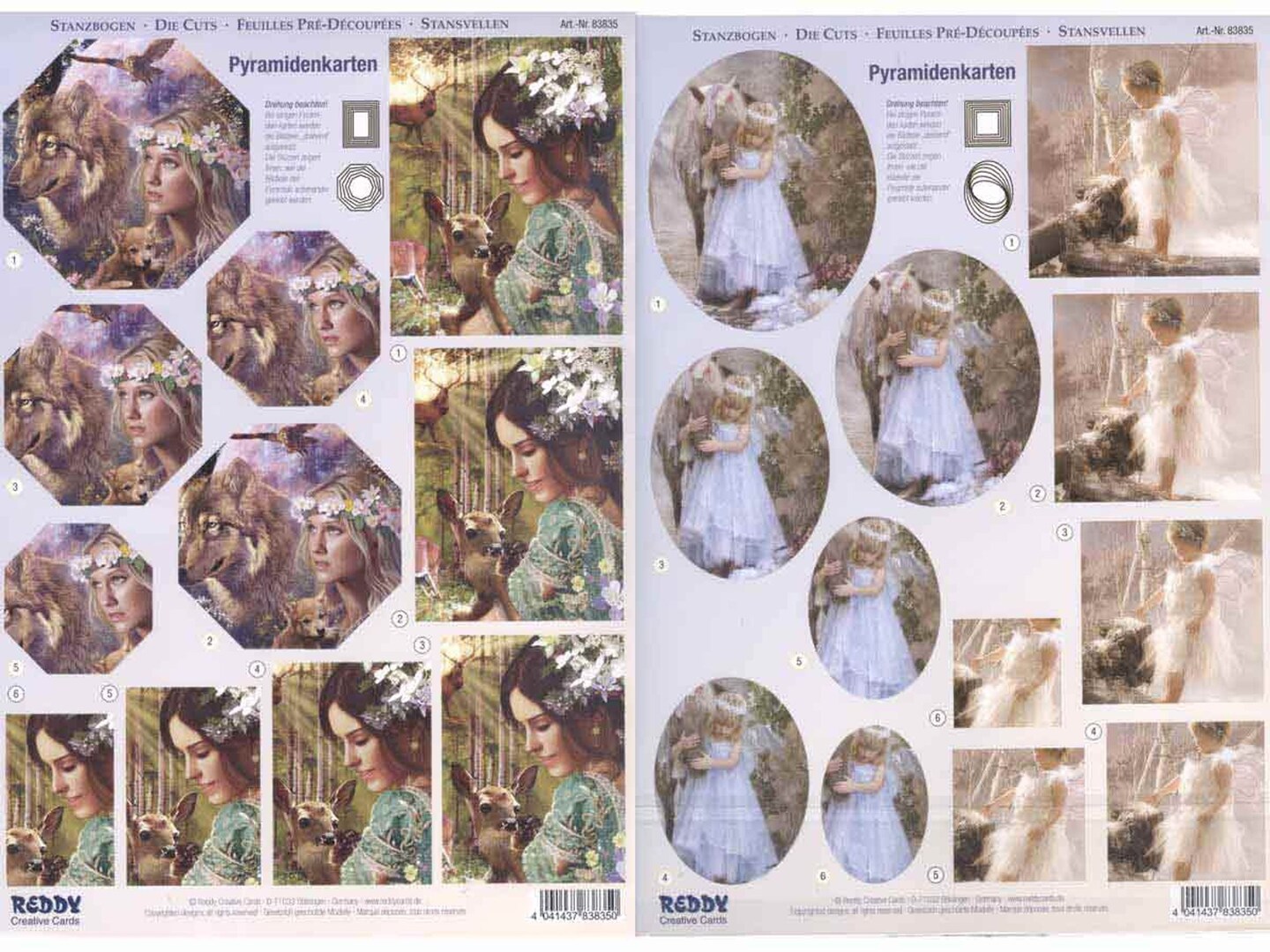 Reddy Creative Cards Pyramid Precut sheets - Fantasy/Girl | Michaels