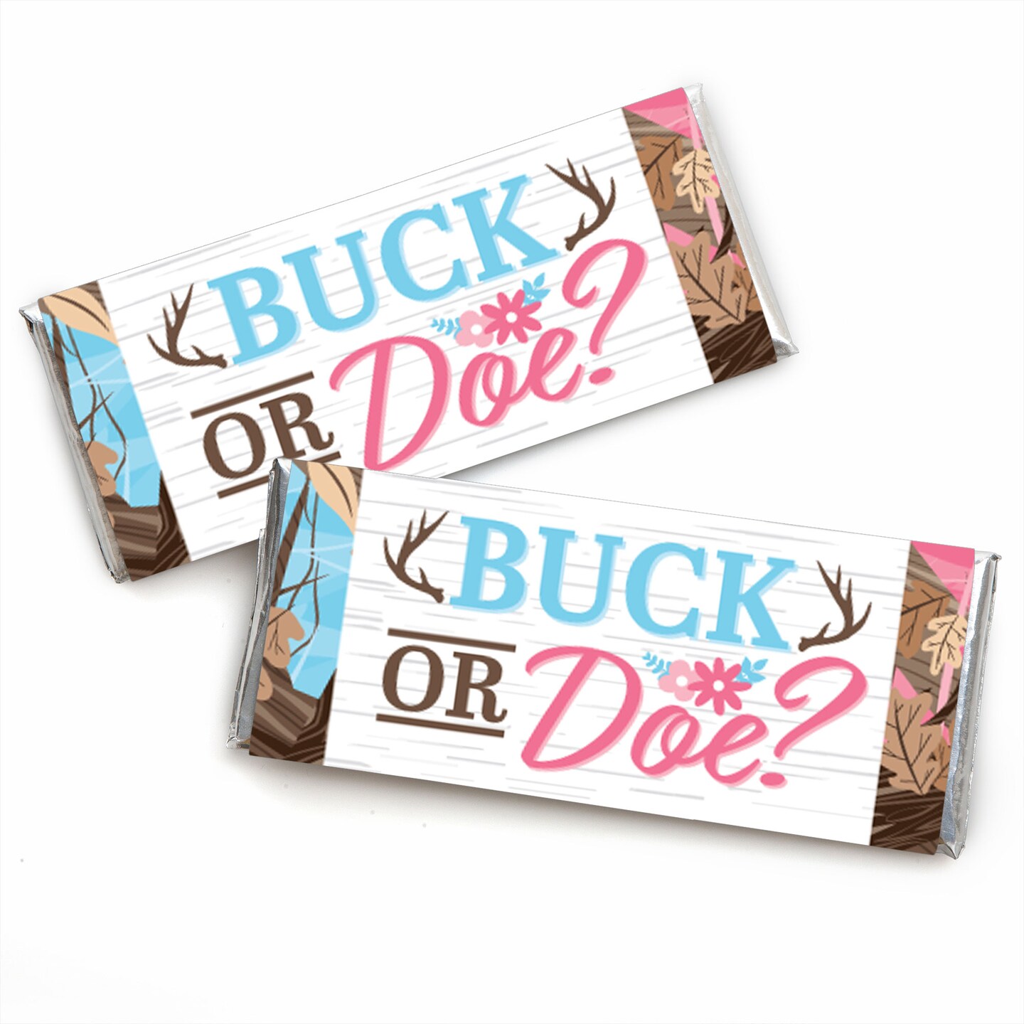 Big Dot of Happiness Buck or Doe - Candy Bar Wrapper Hunting Gender ...