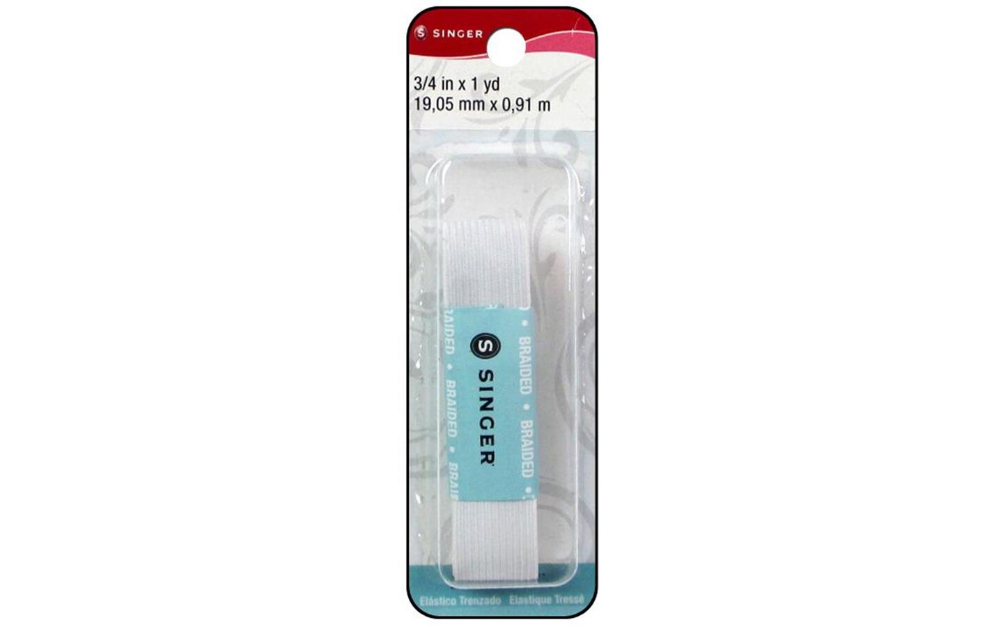Singer Elastic Flat Non Roll 3/4"x1yd Pkg White | Michaels
