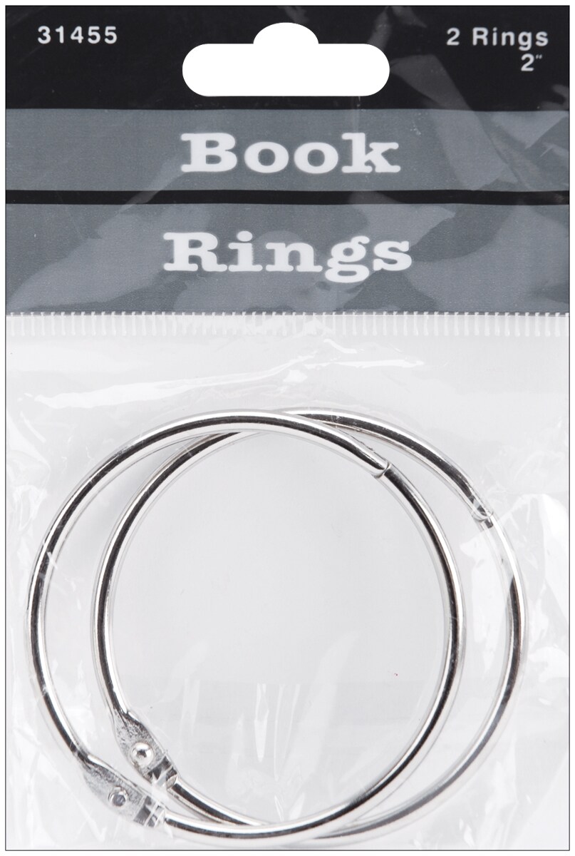 Book Rings 2" 2/Pkg-Silver | Michaels