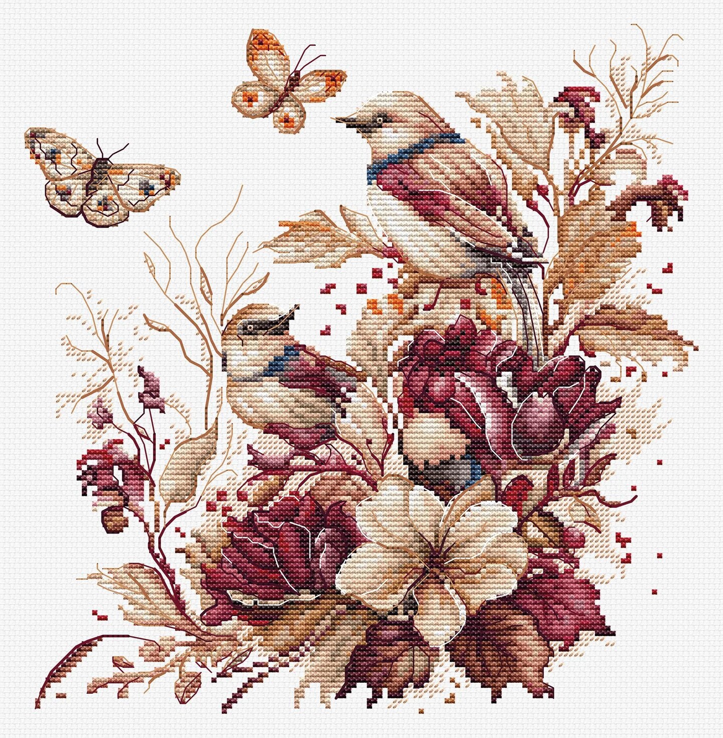 Thre Birds-Autumn B2419L Counted Cross-Stitch Kit | Michaels