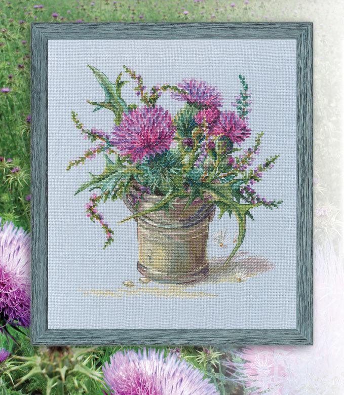 Scottish thistle M722 Counted Cross Stitch Kit | Michaels