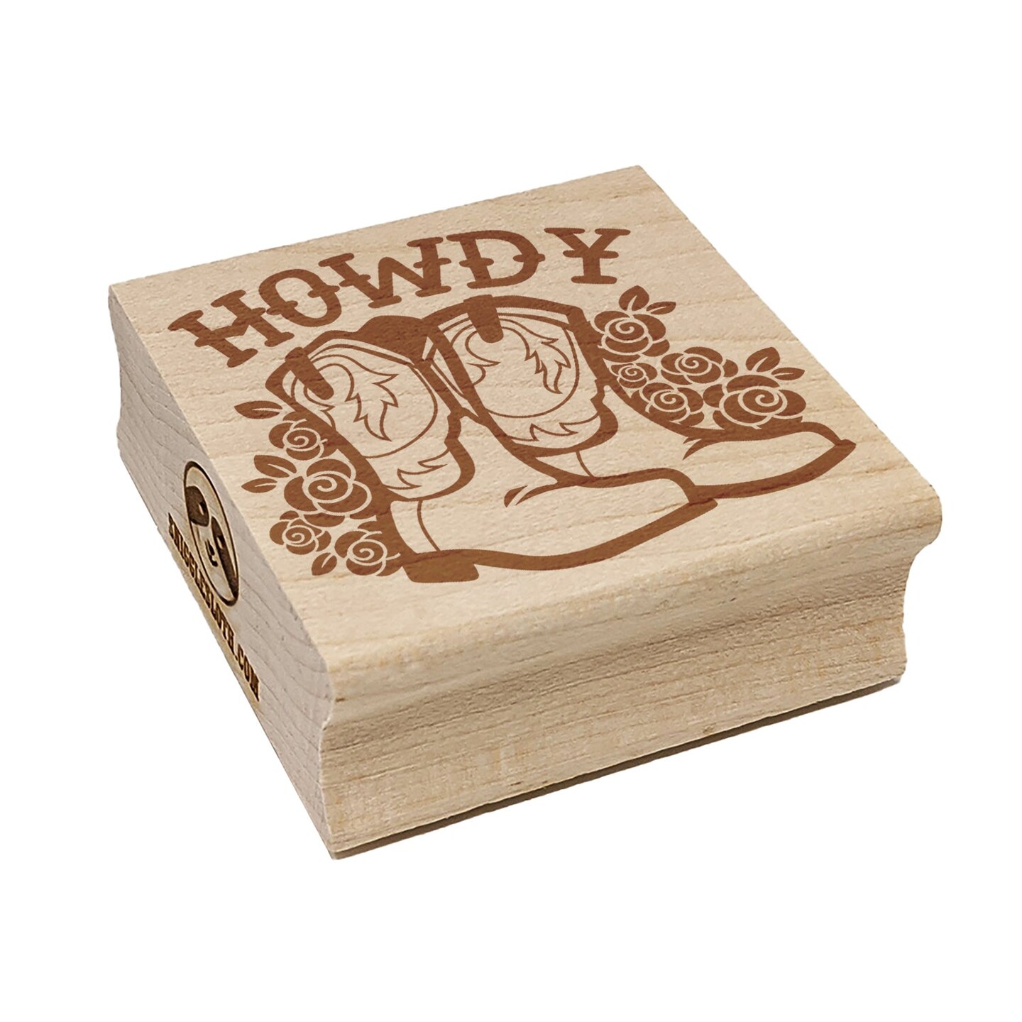 Howdy Cowboy Boots Square Rubber Stamp for Stamping Crafting | Michaels