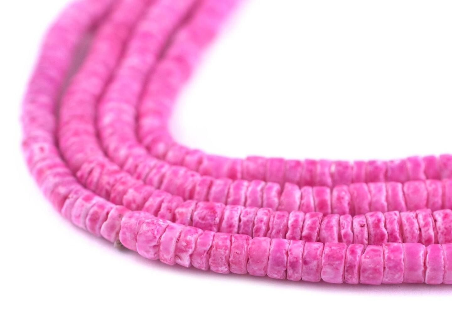 TheBeadChest Punch Pink Sliced Shell Heishi Beads (3mm) | Michaels