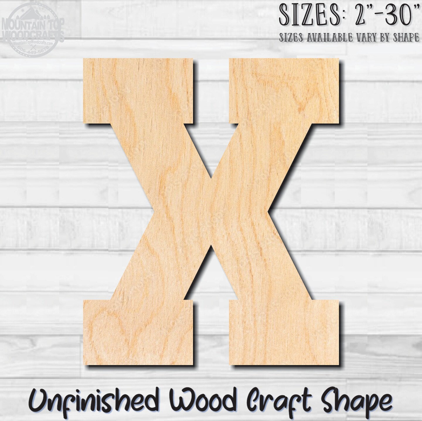Varsity Letter X Sports Unfinished Wood Shape Blank Laser Engraved ...