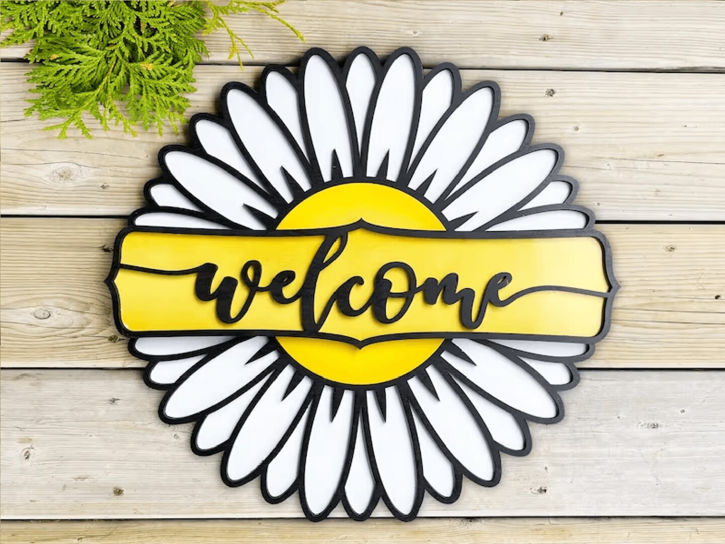 Daisy Flower Welcome Sign | MakerPlace by Michaels
