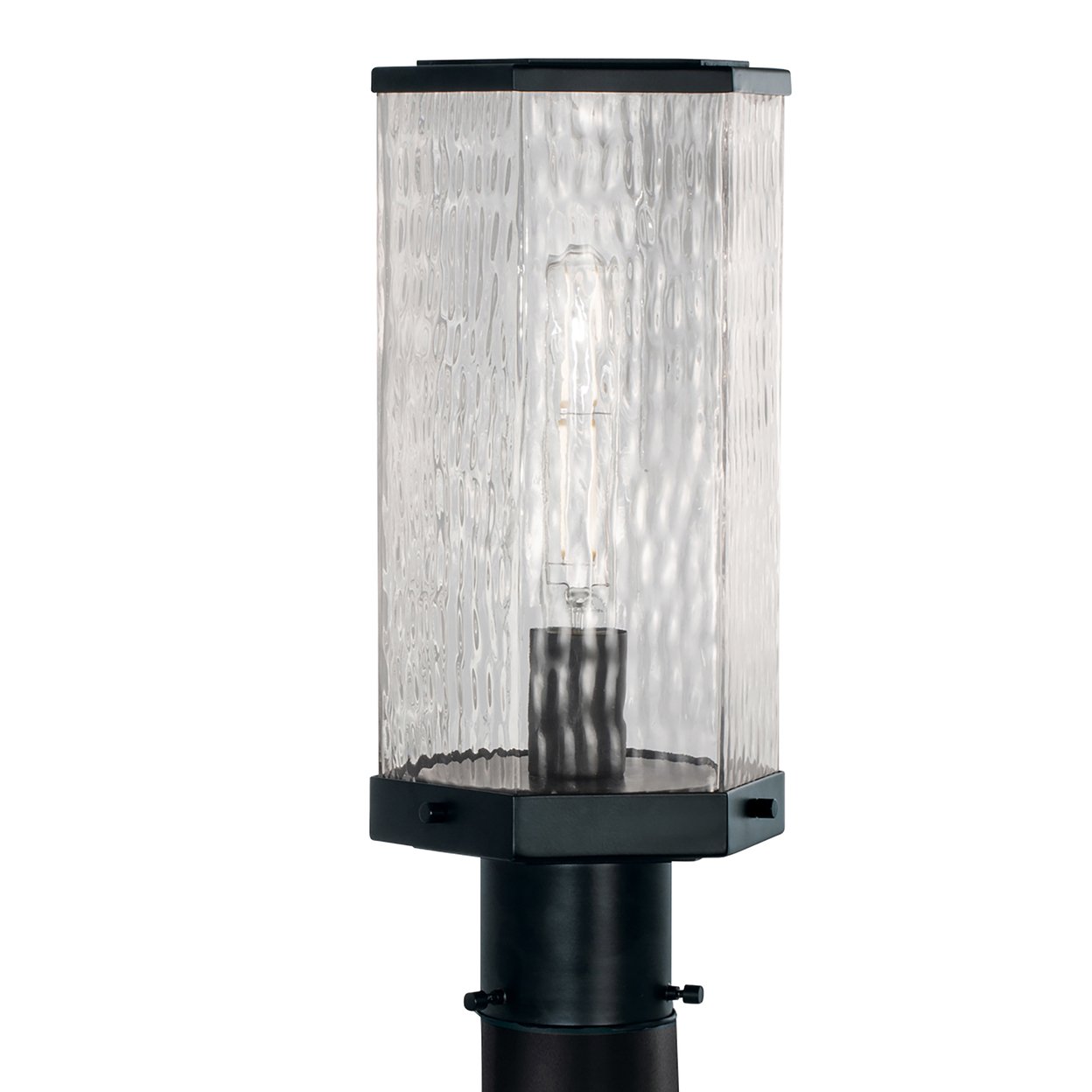 Polygon Outdoor Post Lantern Light - Matte Black | Michaels