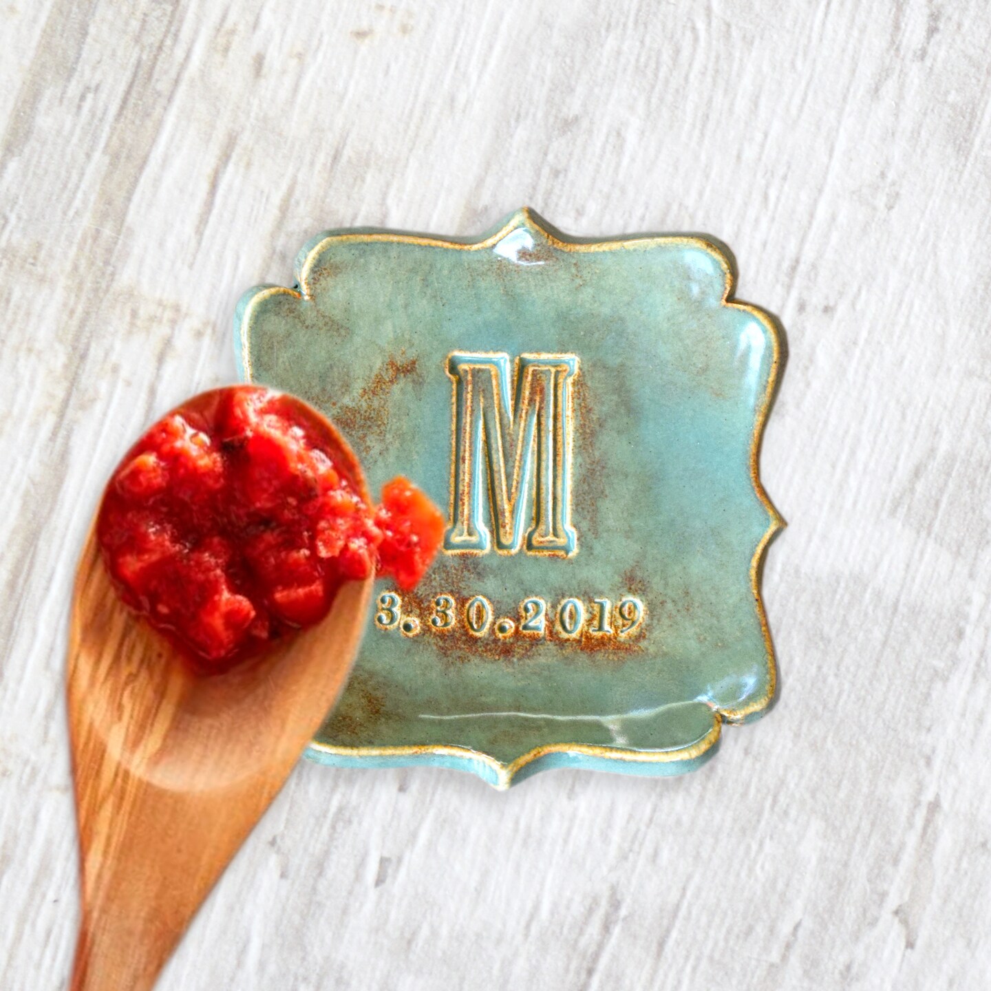 Custom Spoon Rest Ceramic Spoons Holder, Personalize Gifts, Cooking ...