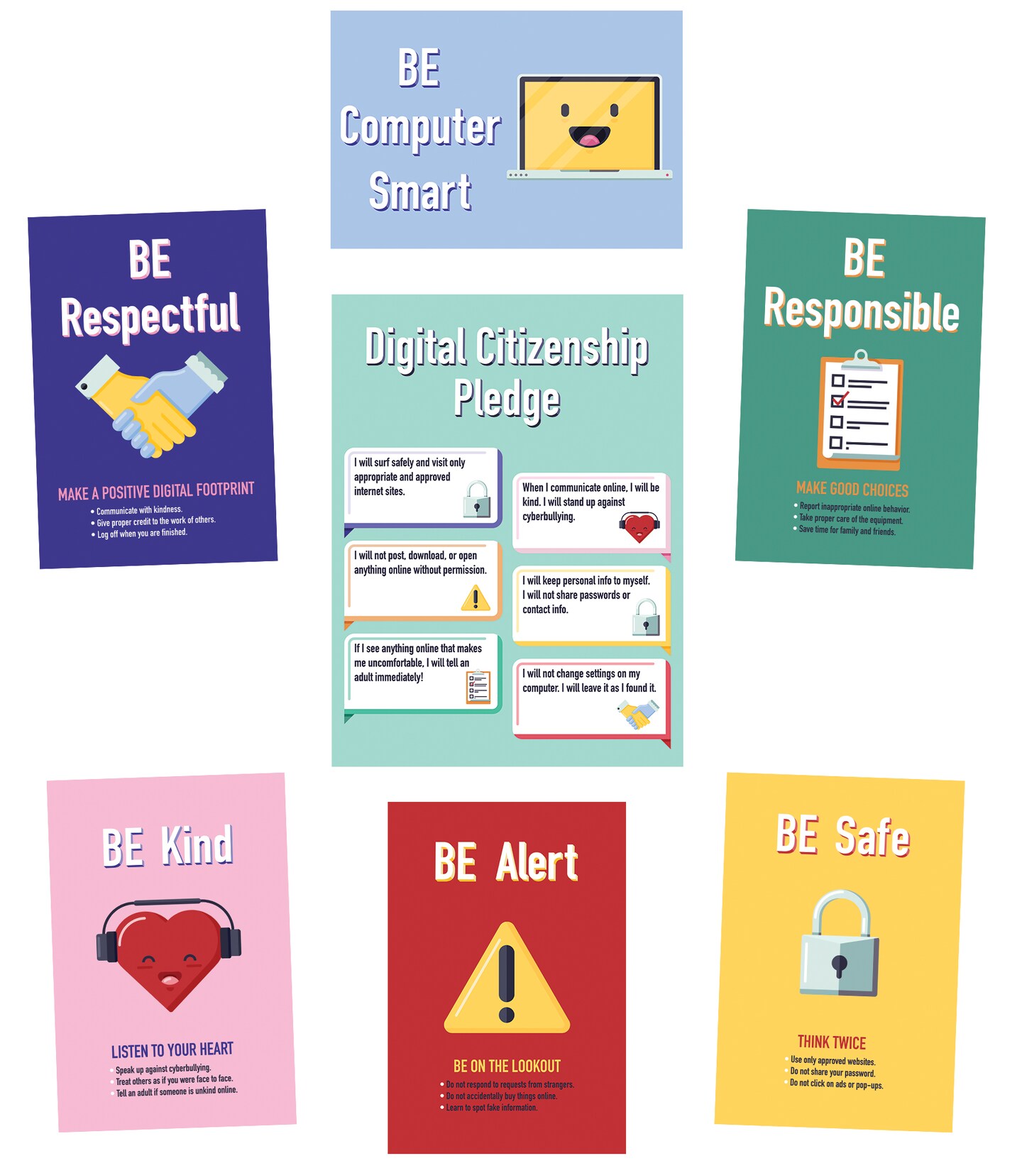 Carson Dellosa – Digital Citizenship Bulletin Board Set, Classroom ...