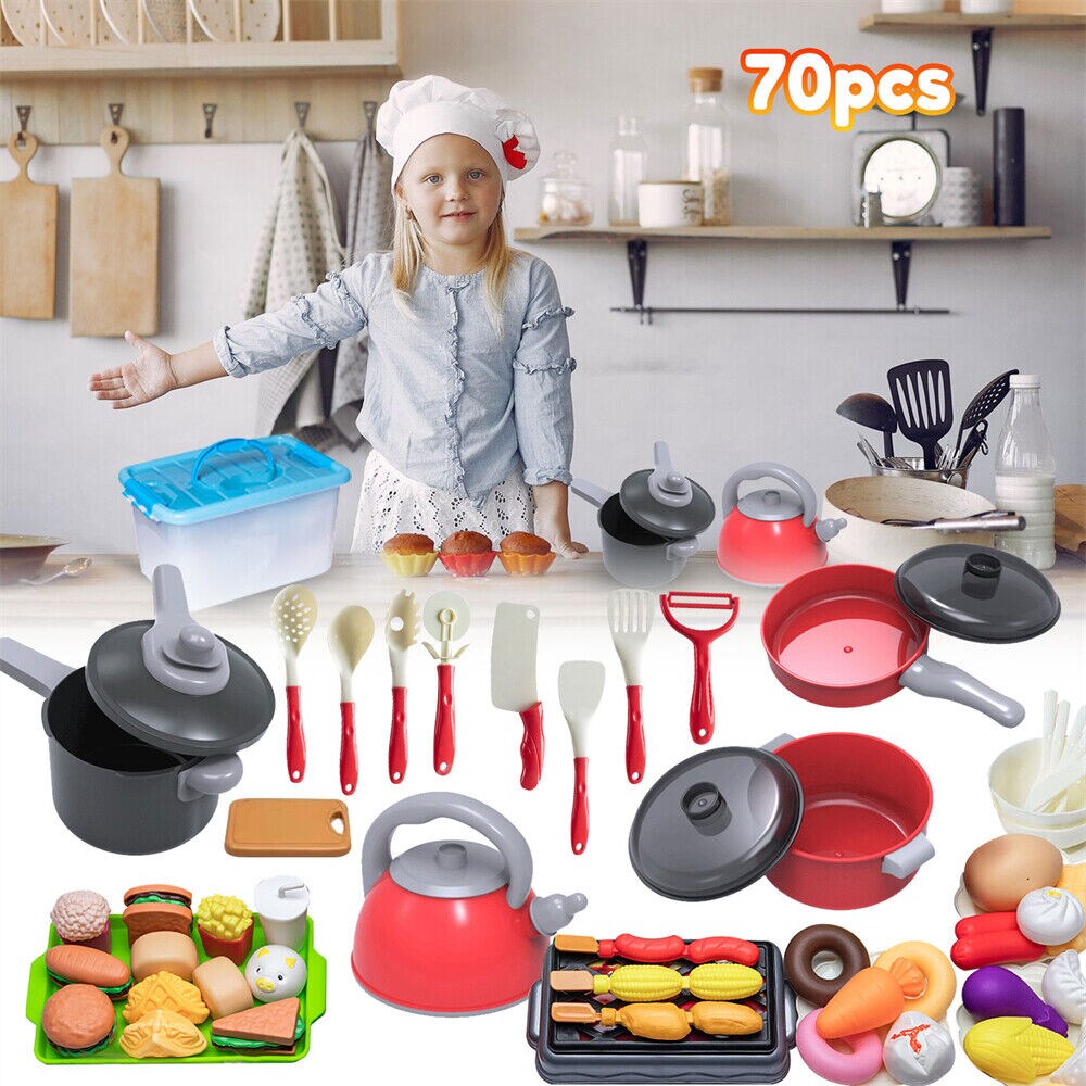 Kitcheniva 70 Pcs Kids Kitchen Cookware Play Set | Michaels