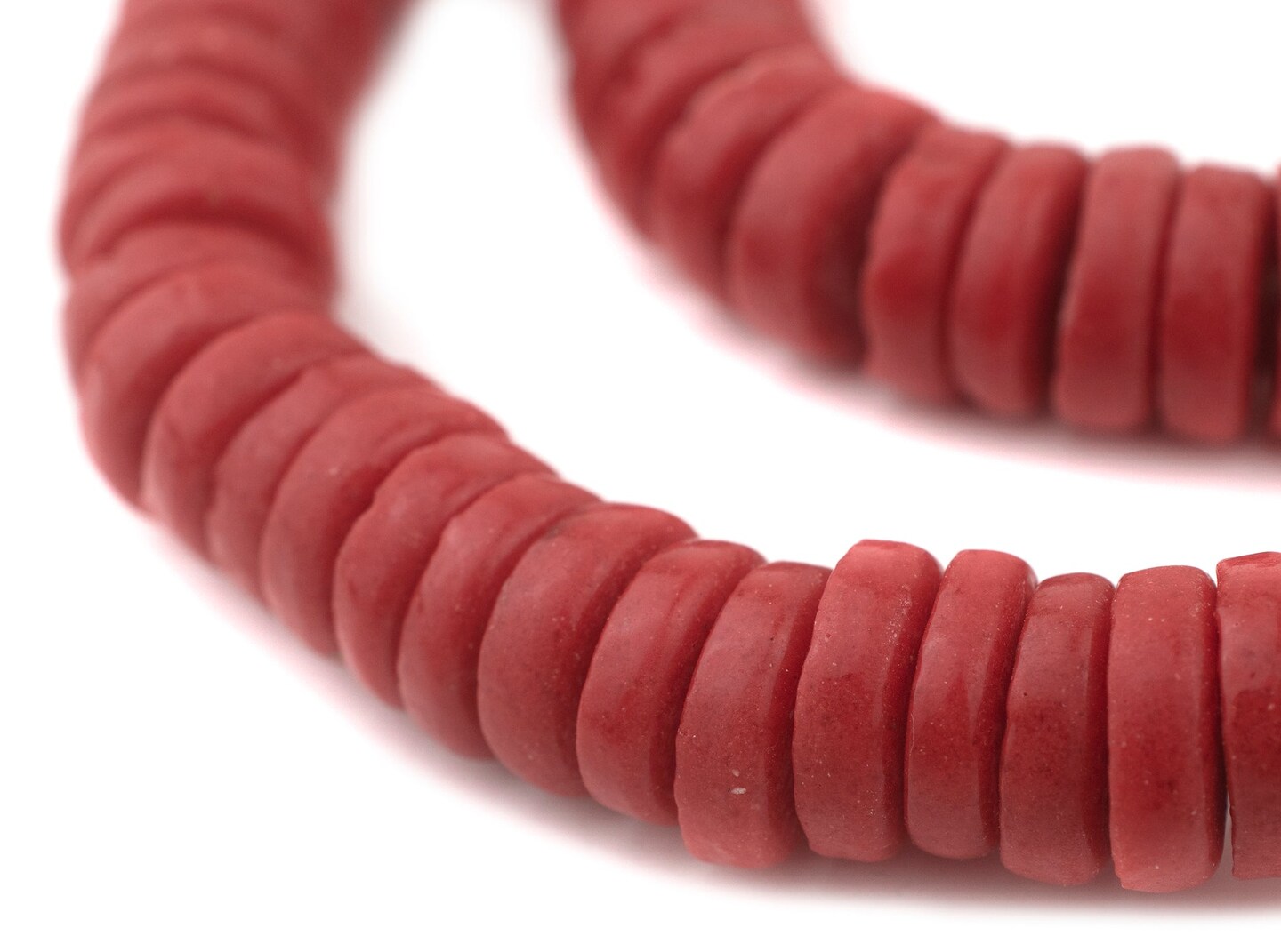 TheBeadChest Red Ashanti Glass Disk Beads (18mm) | Michaels