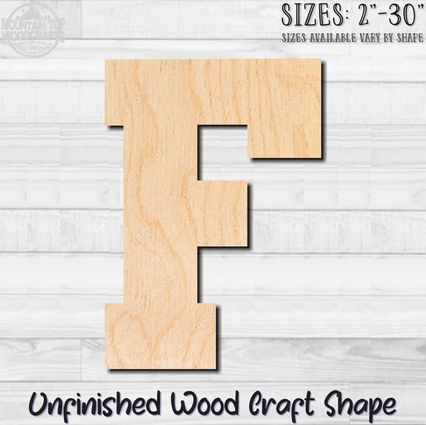 Varsity Letter F Sports Unfinished Wood Shape Blank Laser Engraved ...
