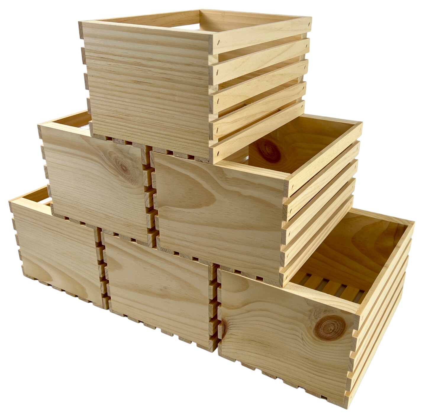 FREE SHIPPING - Valu-Pak 10-Piece Large Wood Crates Box Organizer - 10 ...