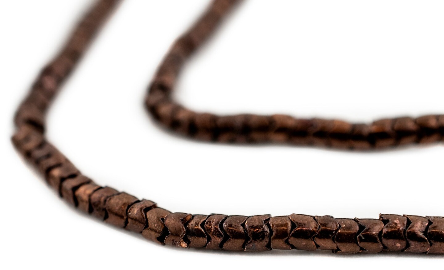 Antiqued Copper Snake Beads - Full Strand of Interlocking Vertebrae ...