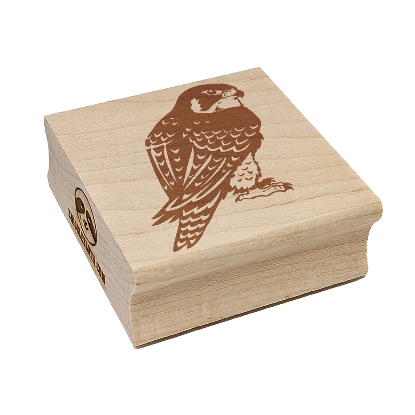Peregrine Falcon Bird of Prey Raptor Square Rubber Stamp for Stamping ...