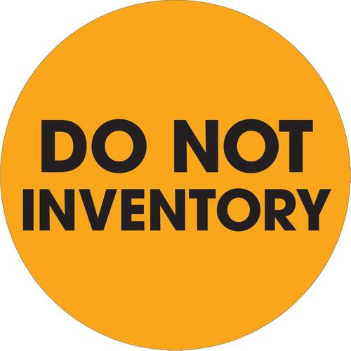 Tape Logic Labels, "Do Not Inventory", 2" Circle, Fluorescent Orange ...