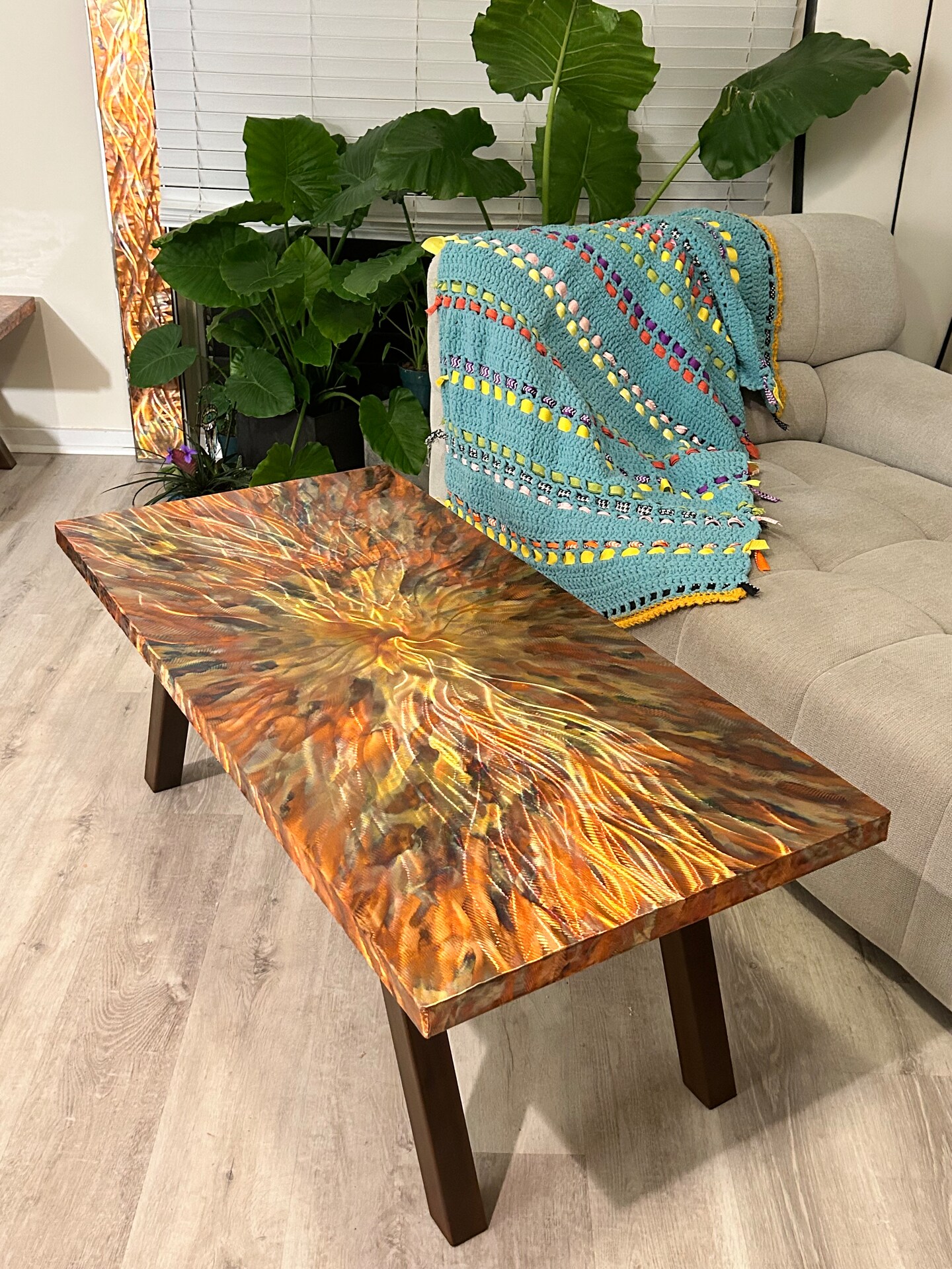 Coffee Table, Handmade Furniture, Coastal Decor, Metal Art, for Office ...