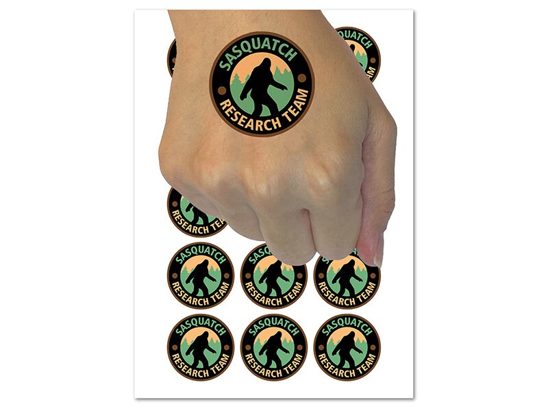 Sasquatch Research Team Bigfoot Cryptid Temporary Tattoo Water ...