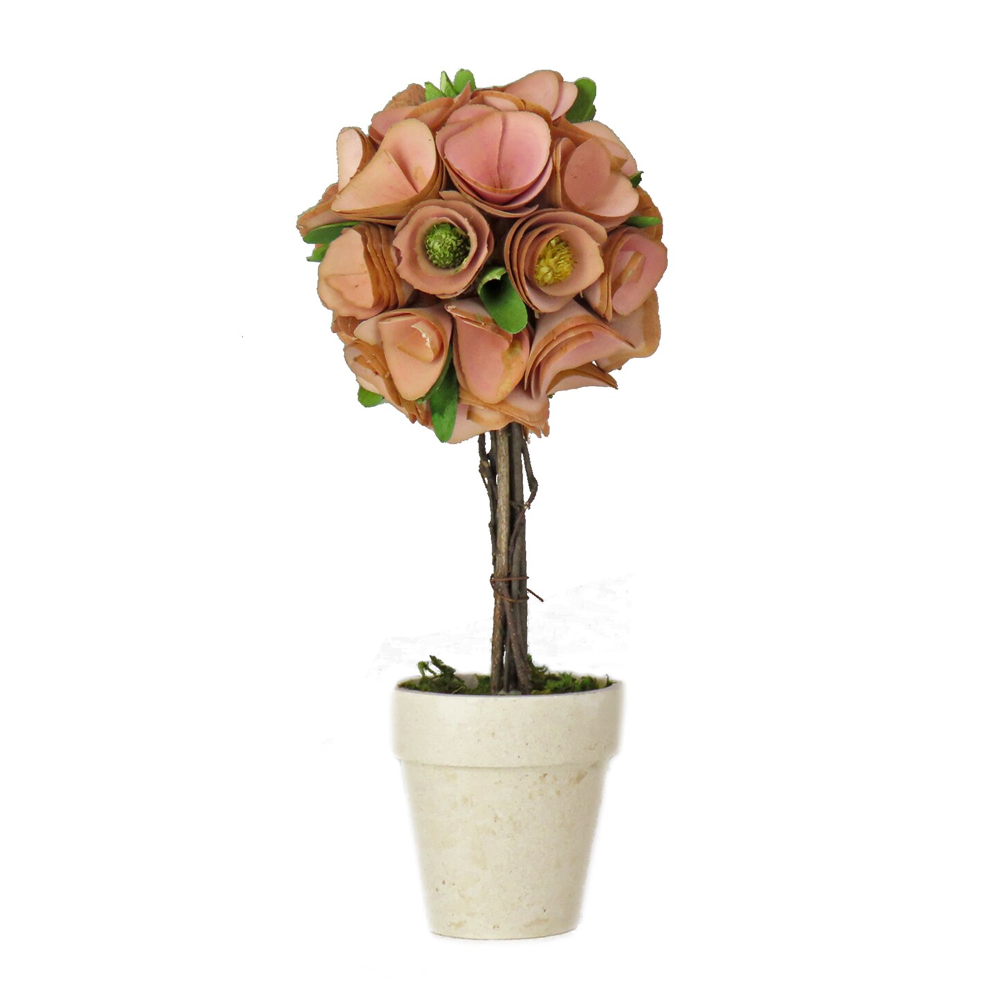 12" Pink Floral Spring Topiary | Michaels