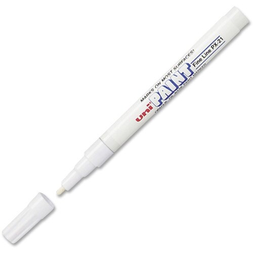 Uni-Ball Paint Marker, Oil Base, Fine Point, 12/BX, White | Michaels
