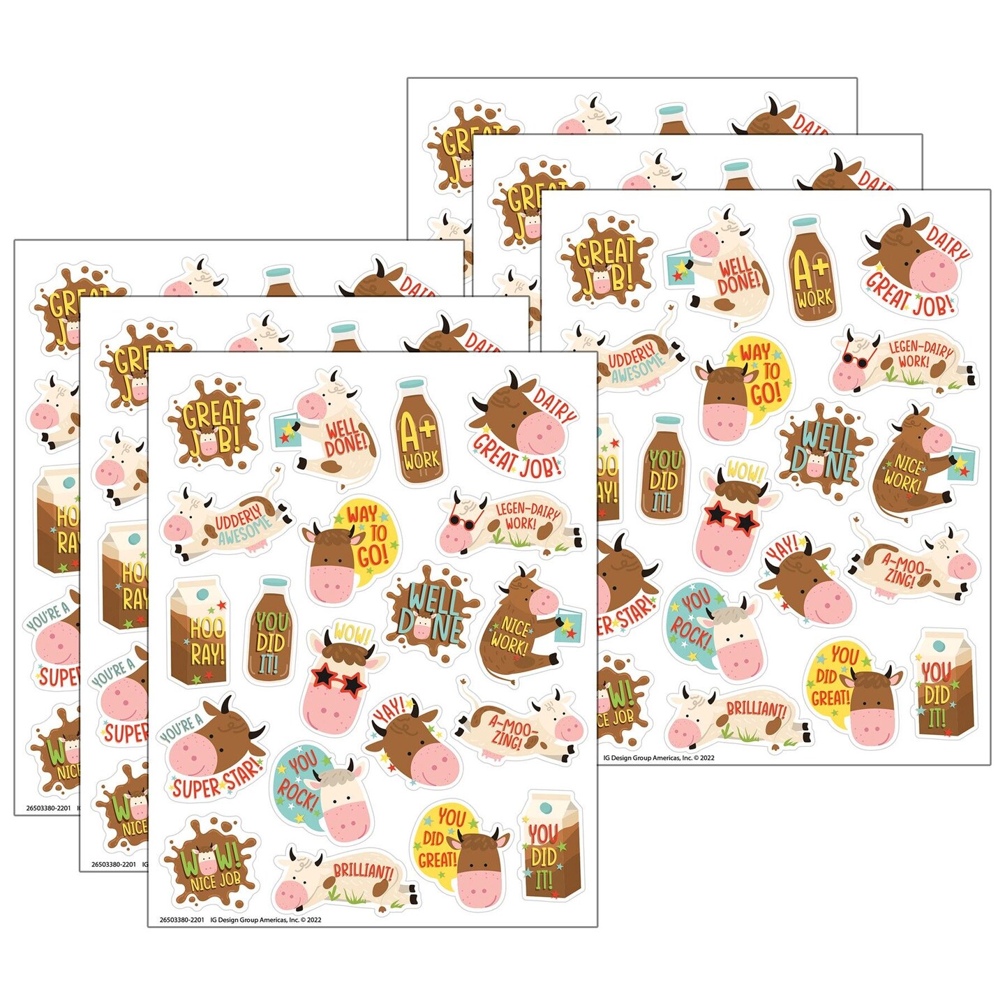 Brown Cows Chocolate Milk Scented Stickers, 80 Per Pack, 6 Packs | Michaels