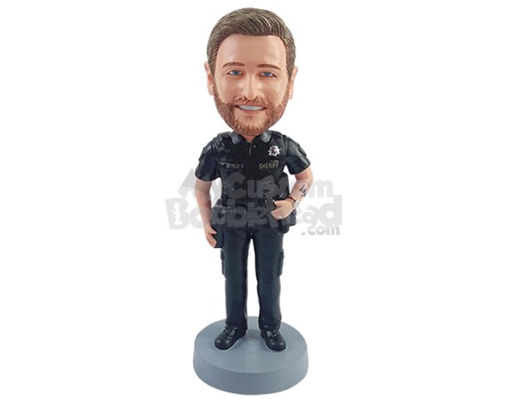 Male Police Officer, Policeman Personalized Bobblehead | MakerPlace by ...