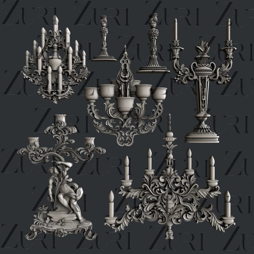 Zuri Designs Inc Zuri Designs Baroque Candelabras | Michaels