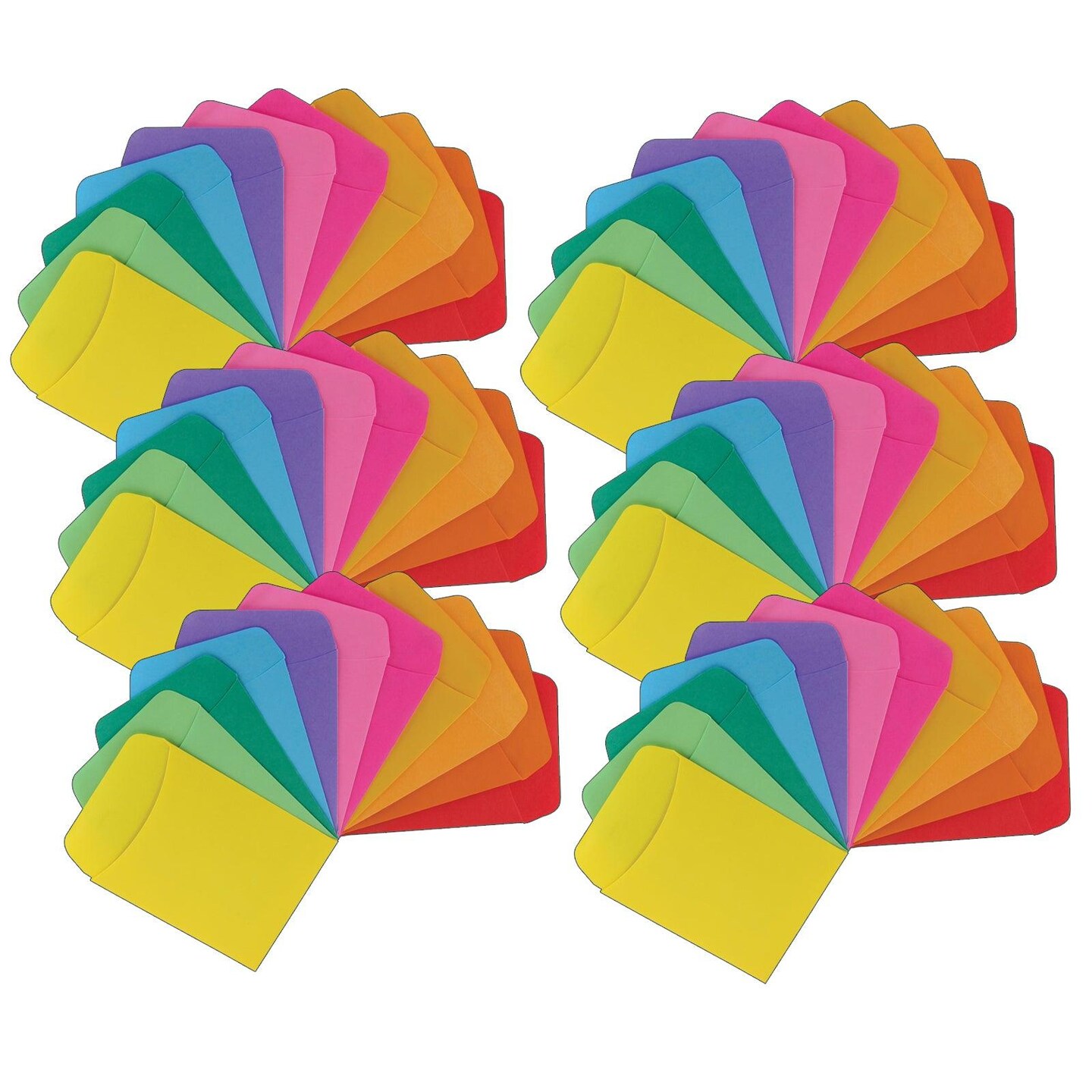 Non-Adhesive Library Pockets, Bright Colors, 30 Per Pack, 6 Packs ...