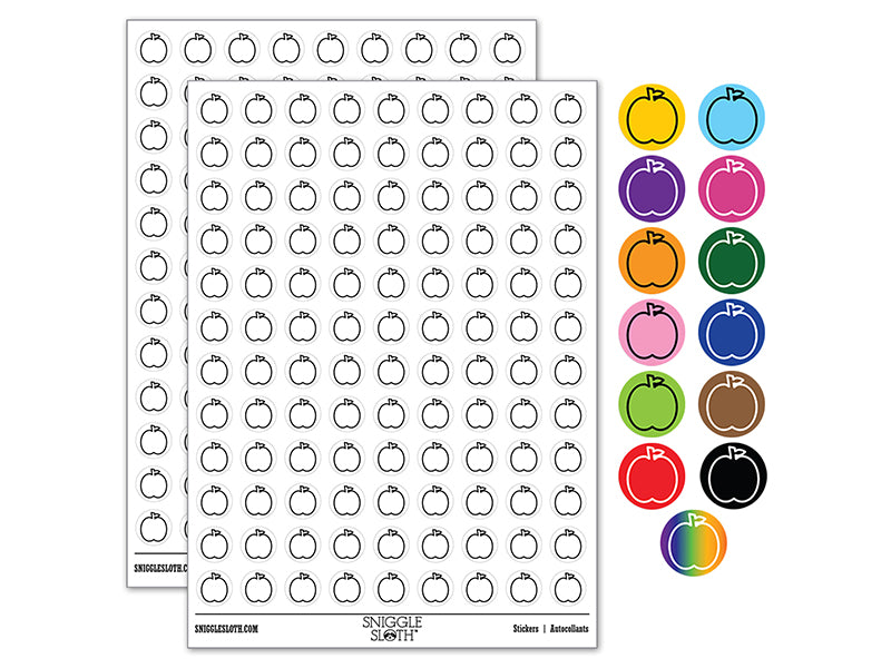 Apple Fruit Outline 200+ 0.50" Round Stickers | Michaels