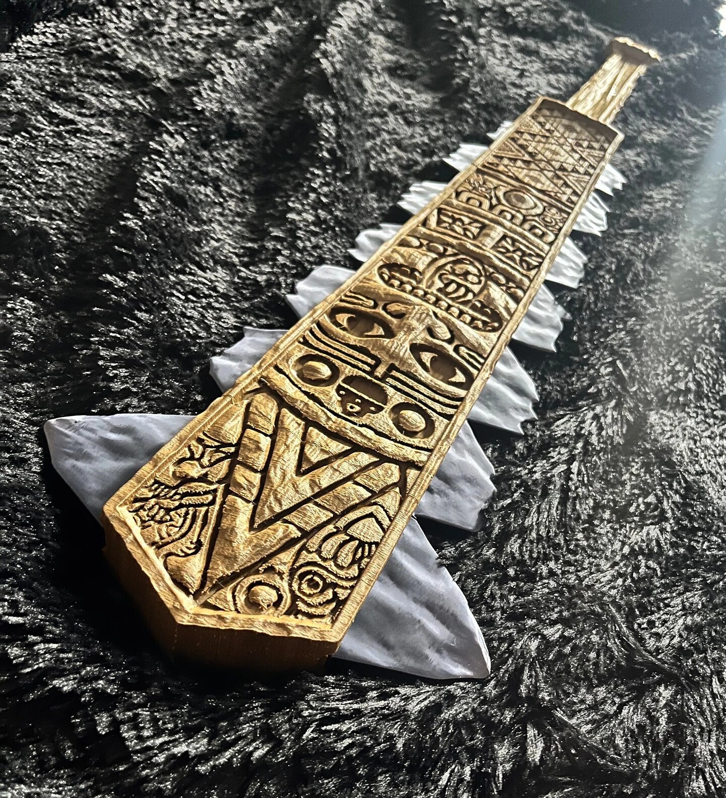 Ahkuhnah Ocelotl Macahuitl Aztec Warrior Soldier | Battle Mace | Sword ...