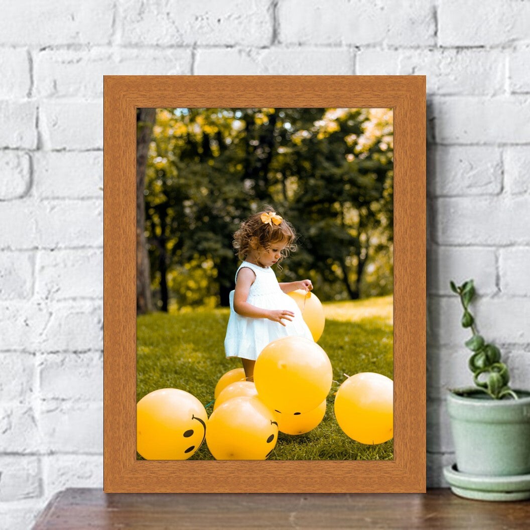 Honey Pecan Wood Picture Frame - Flat Modern Framing | Michaels
