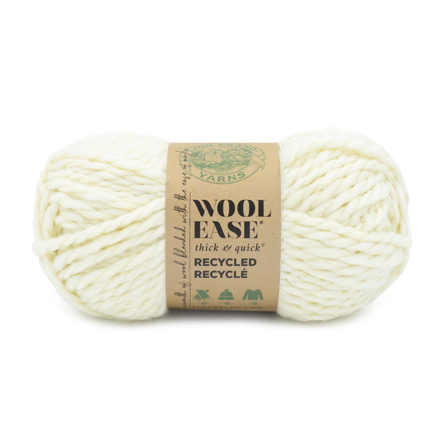 Lion Brand Wool-Ease Thick & Quick Recycled Yarn-Cream | Michaels