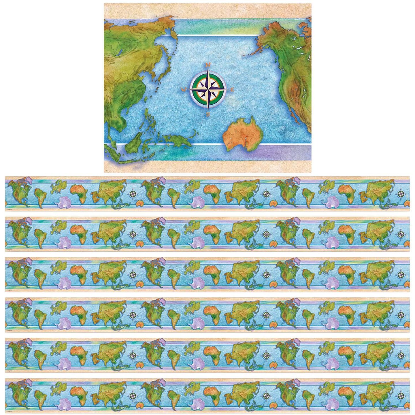 Border World Continents, 35 Feet Per Pack, 6 Packs | Michaels
